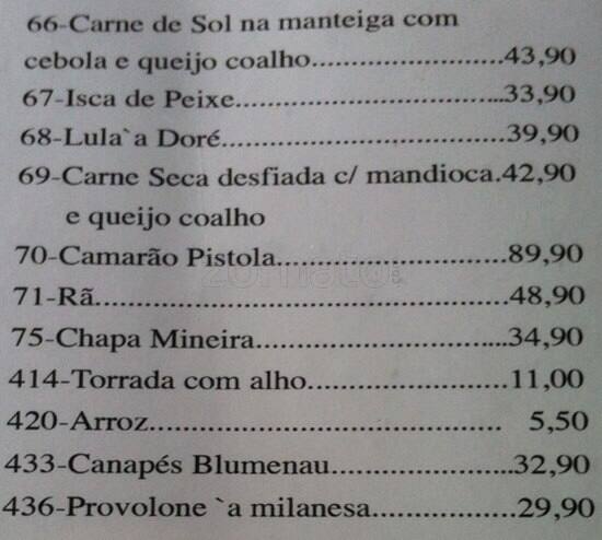 Menu em Zero Grau Mooca pub & Bar, São Paulo, R. Me. de Deus