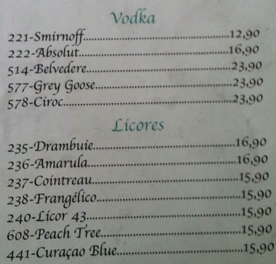Menu em Zero Grau Mooca pub & Bar, São Paulo, R. Me. de Deus