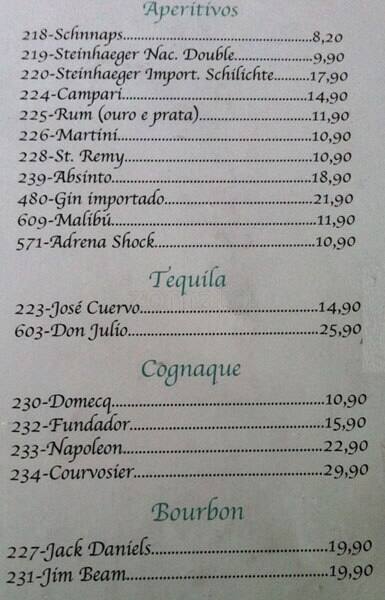 Menu em Zero Grau Mooca pub & Bar, São Paulo, R. Me. de Deus