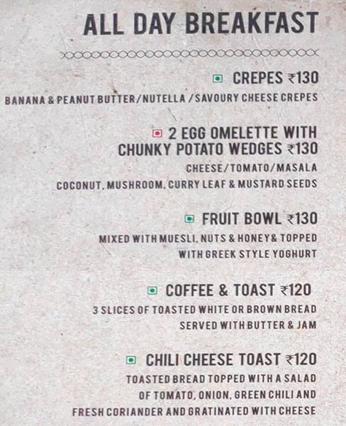 Menu at Pandhal Cafe & Deli, David Hall Art Cafe CGH Earth, Kochi, 1/ ...