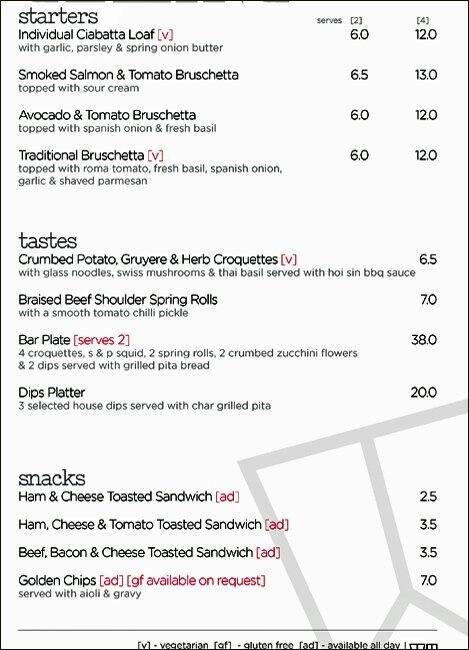 Menu at Warradale Hotel pub & bar, Warradale