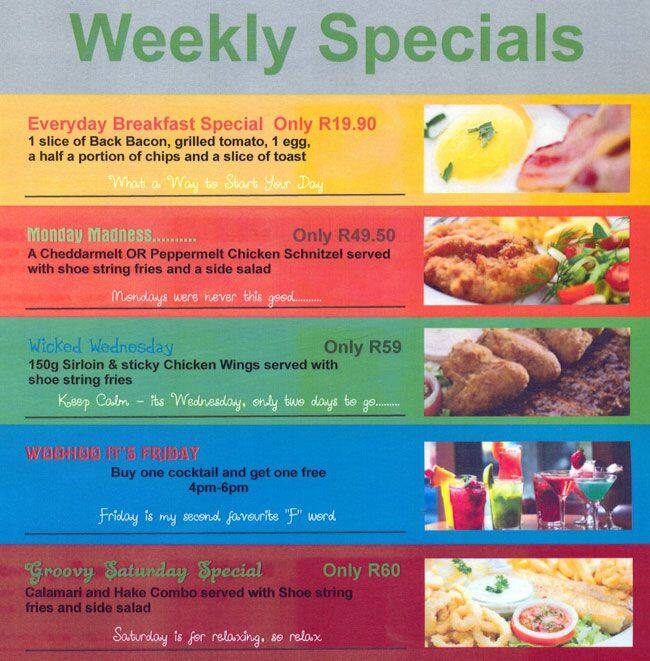 Menu at Tanglewood Terrace - Seasons Sports & Spa cafe, Hartbeespoort