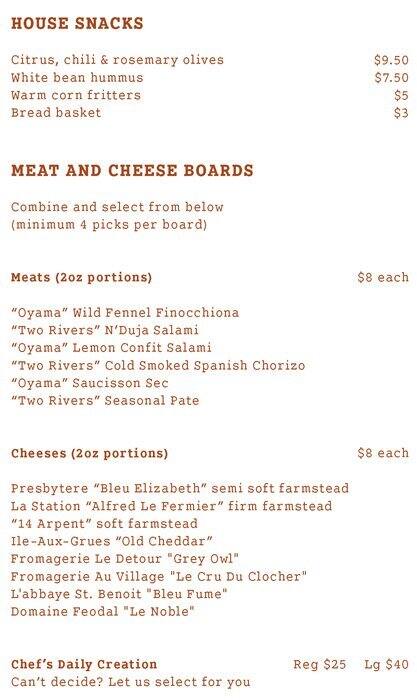 Hunter Gather Menu, Menu for Hunter Gather, Whistler, Whistler ...