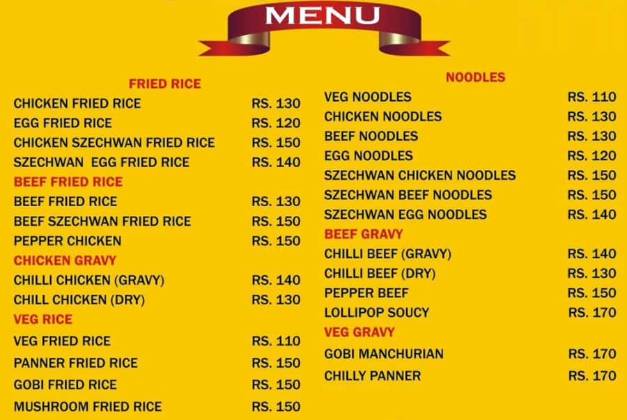 Menu of Sooru Tha Mukkiyam, Neelangarai, Chennai