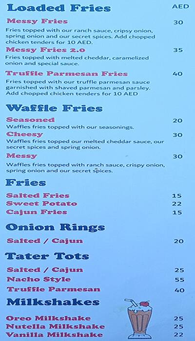 Menu of Good Burger, Jumeirah Lake Towers (JLT), Dubai