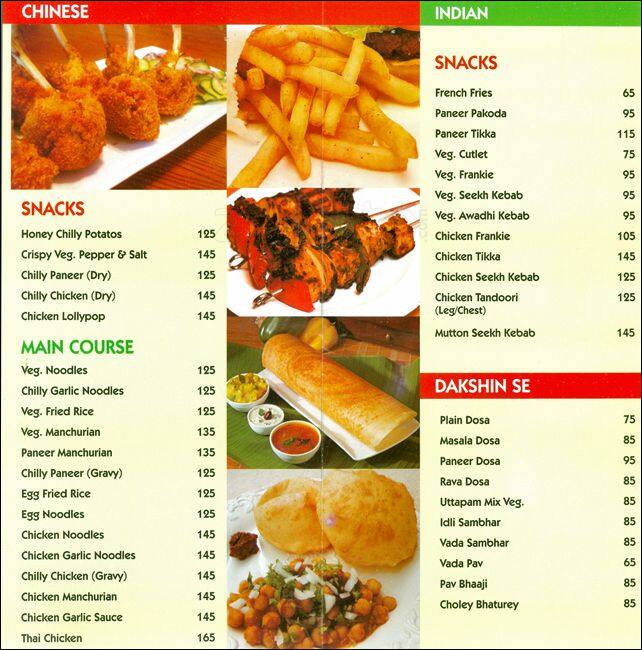 Menu at Zoya'z The Restaurant, Kanpur, 79-80