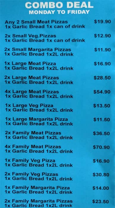 Menu at Roundabout Cafe, Dandenong