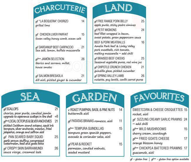 Menu at Rustico pub & bar, Rockingham