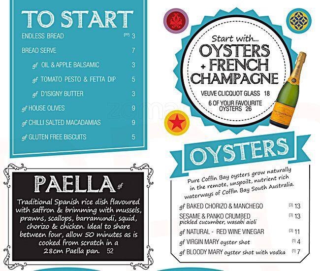 Menu at Rustico pub & bar, Rockingham