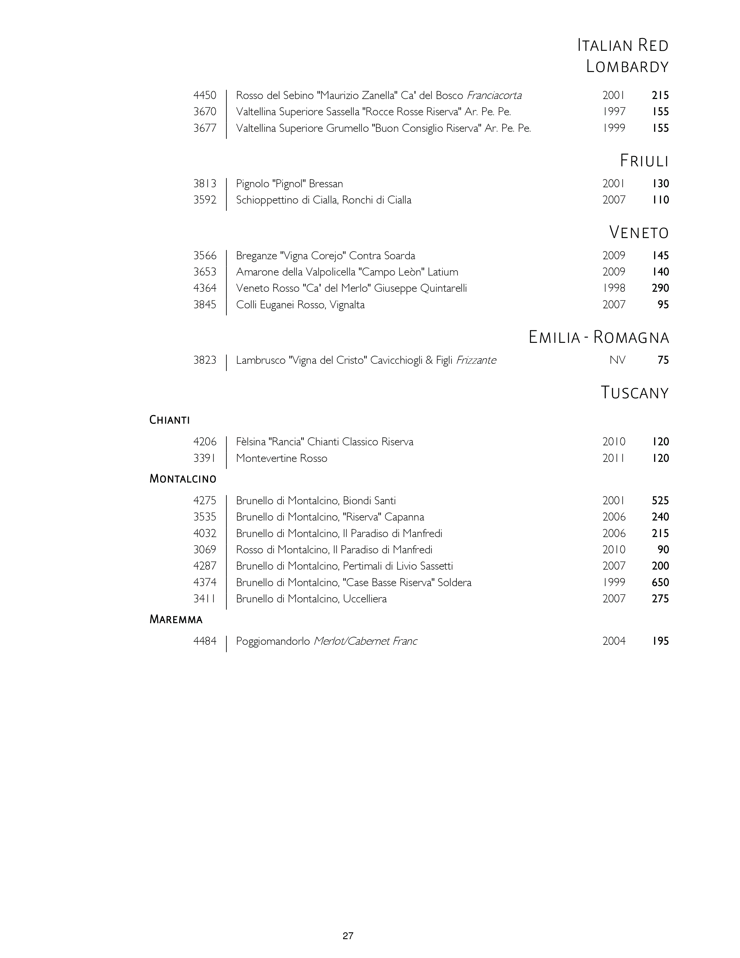 Menu at Gotham Bar and Grill, New York City