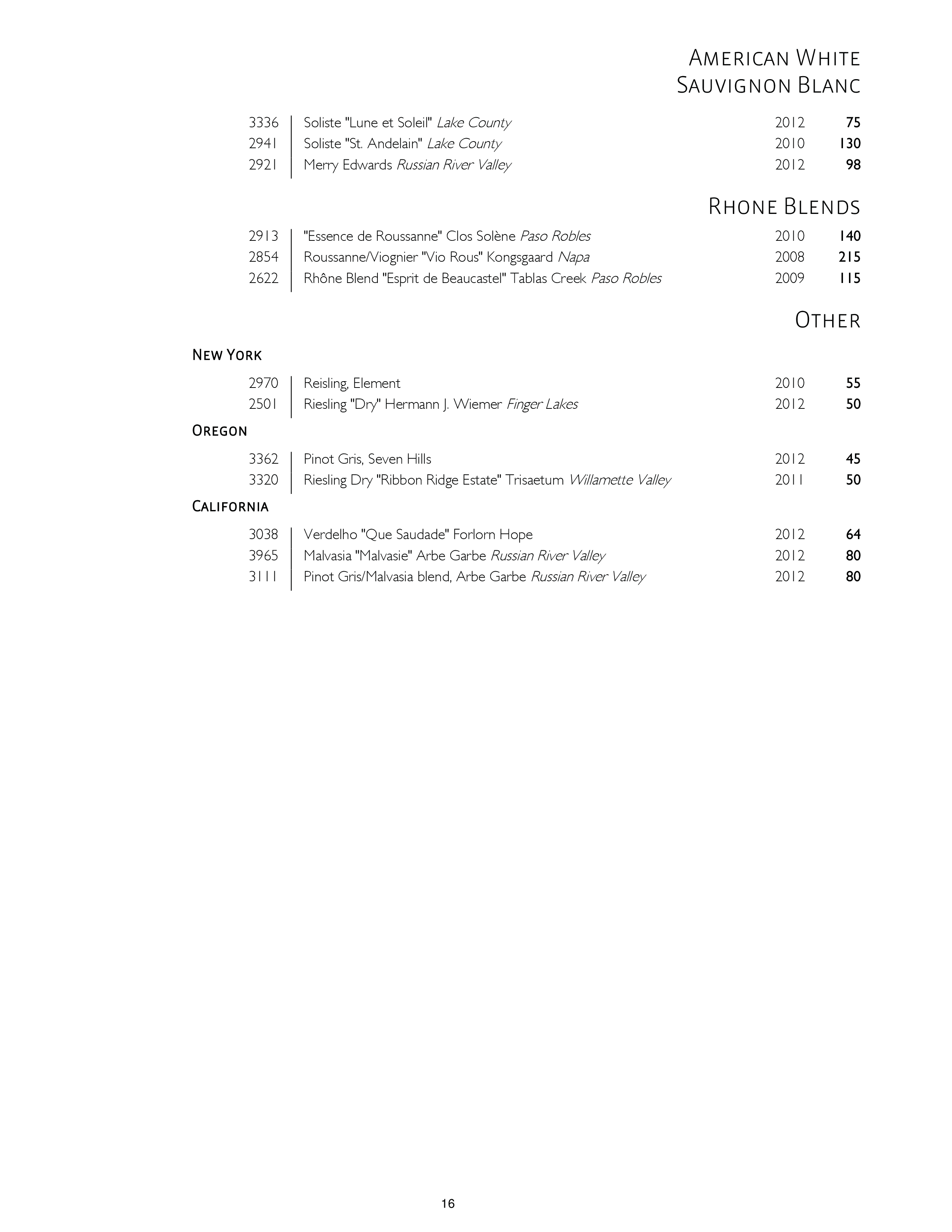 Menu at Gotham Bar and Grill, New York City