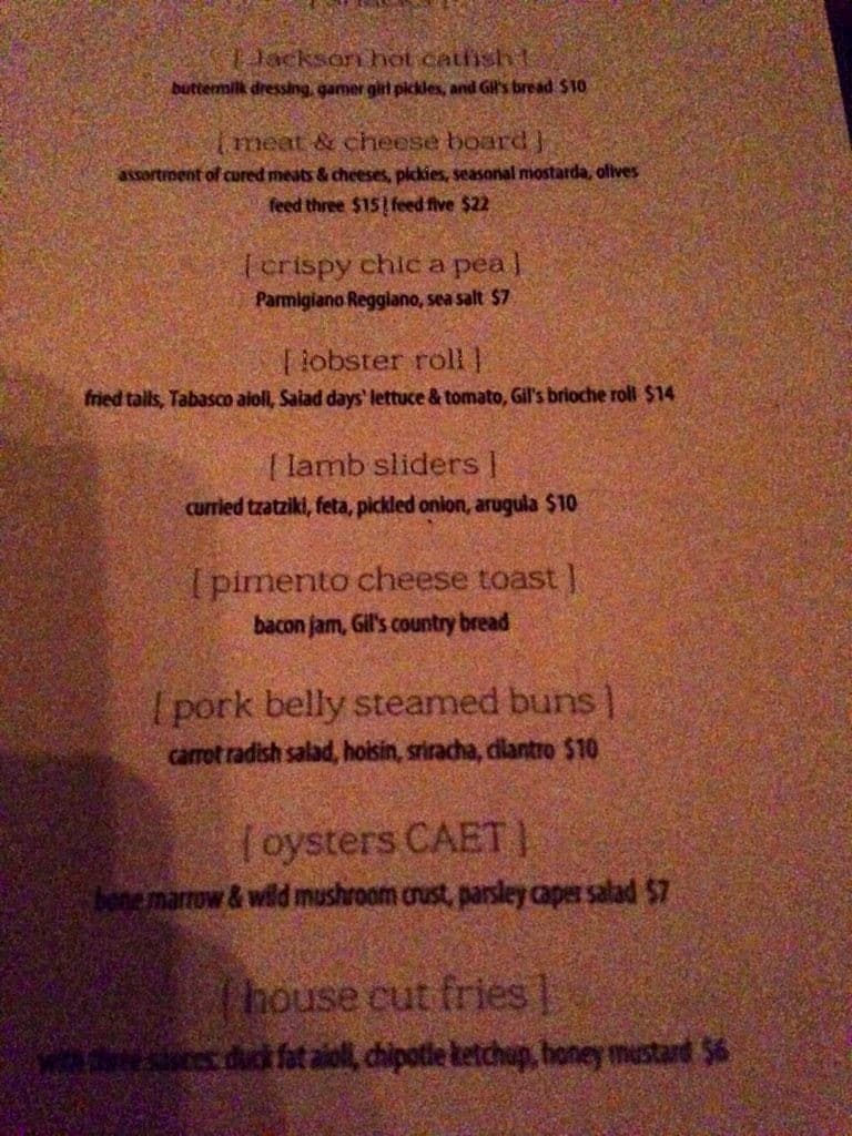 Menu at Caet pub & bar, Ridgeland, Highland Colony Pkwy Suite 9015