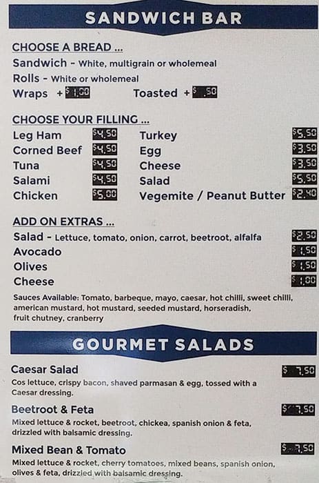 Menu at Corinthian Carvery fast food, Albion