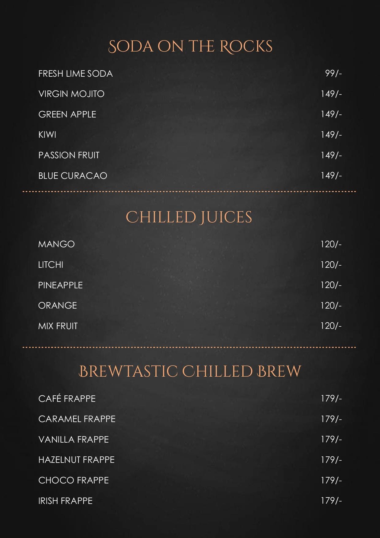 Menu at Cafe Unplugged by TasteofIndia, Lucknow