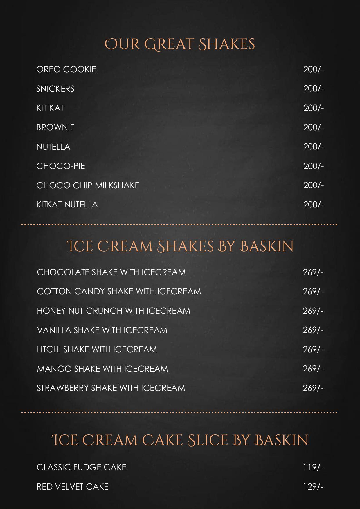 Menu at Cafe Unplugged by TasteofIndia, Lucknow