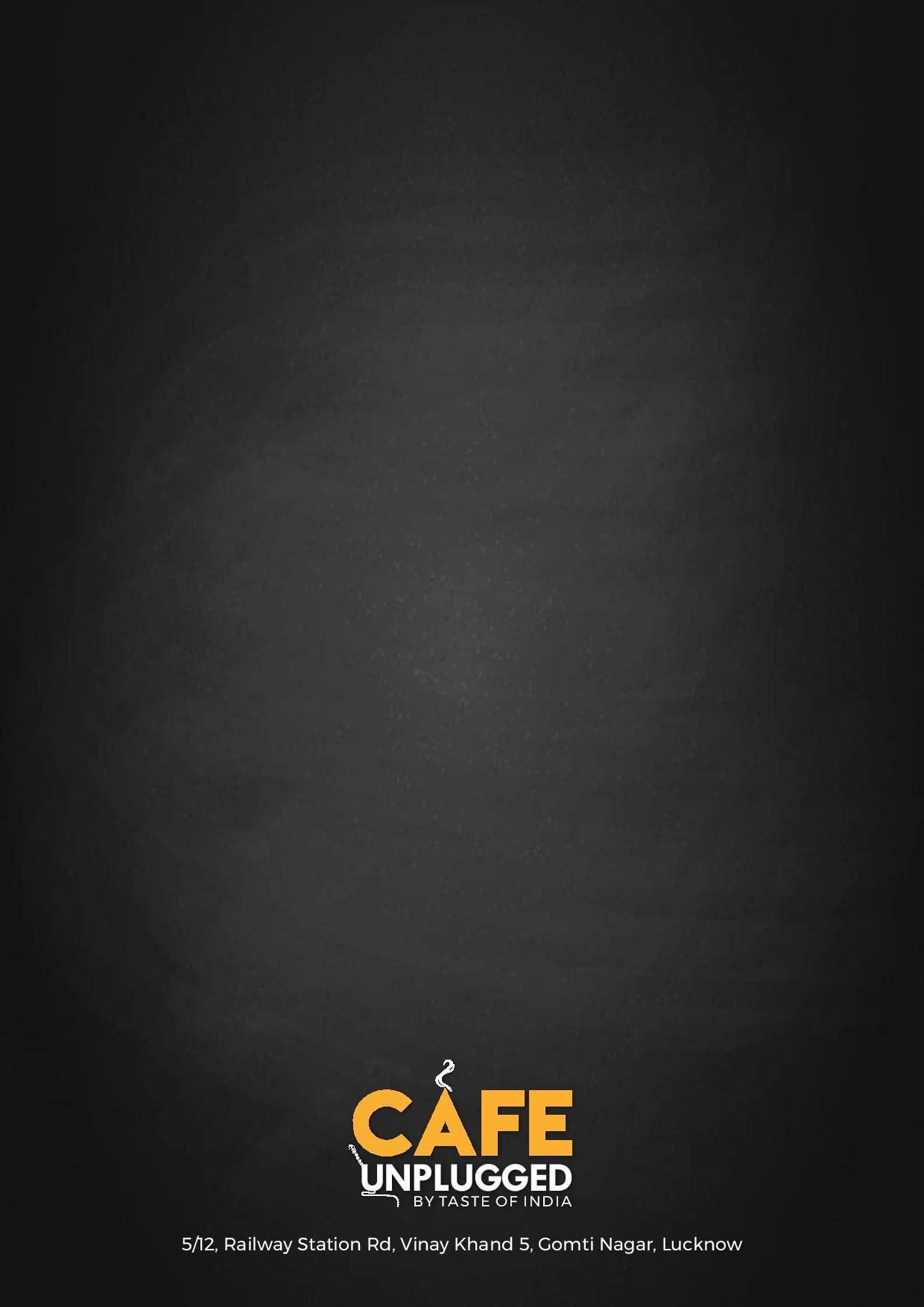 Menu at Cafe Unplugged by TasteofIndia, Lucknow