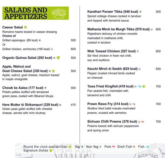 Menu of Comida-Double Tree by Hilton Goa, Panaji, Goa