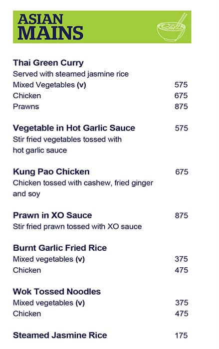 Menu at Comida-Double Tree by Hilton Goa, Velha Goa