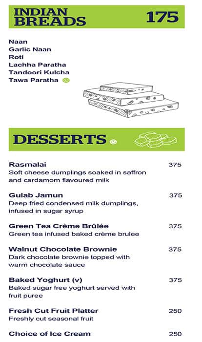 Menu at Comida-Double Tree by Hilton Goa, Velha Goa