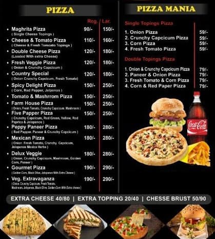 Menu of Cafe Mozzarella, Vijay Nagar, Indore