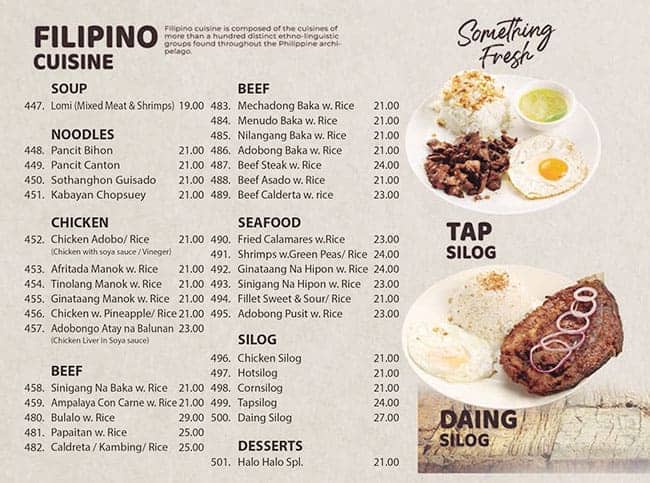 Menu at New Sea Shell Restaurant, Dubai