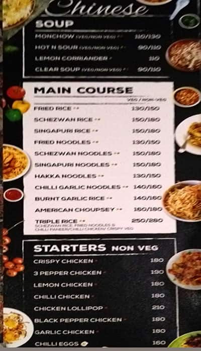 Menu of Fuel Headquaters, Bajaj Nagar, Nagpur