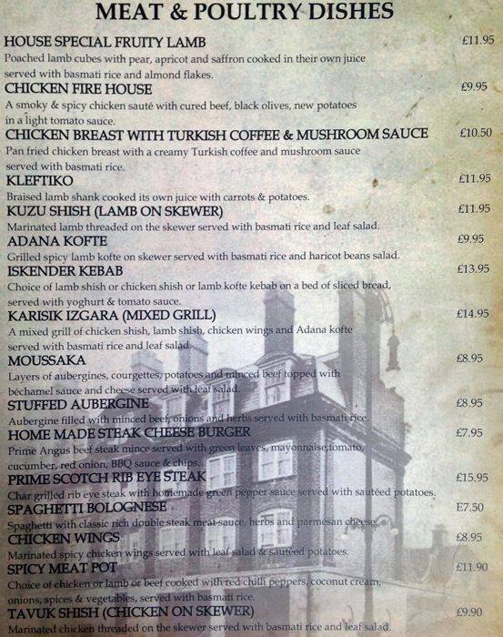 Menu at The Old Millwall Fire Station Restaurant, London, 463 Westferry Rd
