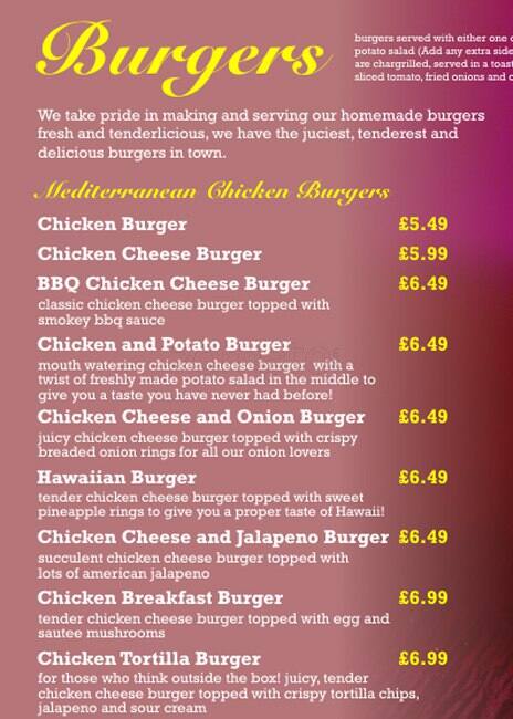 Menu at Rock66 American Diner pub & bar, Birmingham