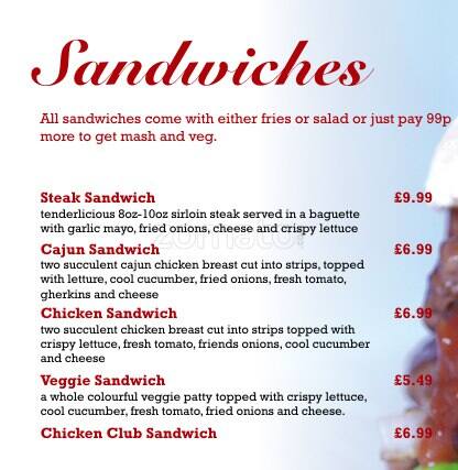 Menu at Rock66 American Diner pub & bar, Birmingham