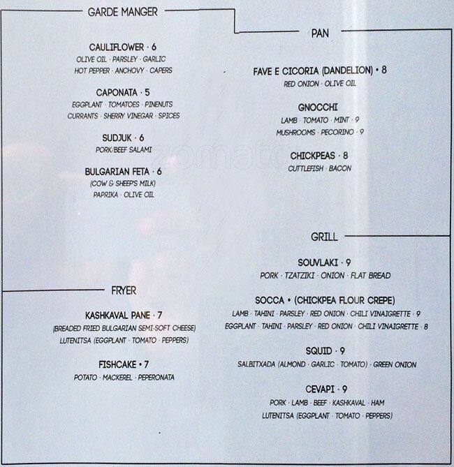 Carta del pub y bar The Four Seven, Toronto