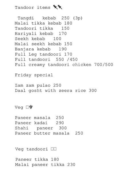 Menu of Naushad's Kebab, Ghansoli, Navi Mumbai