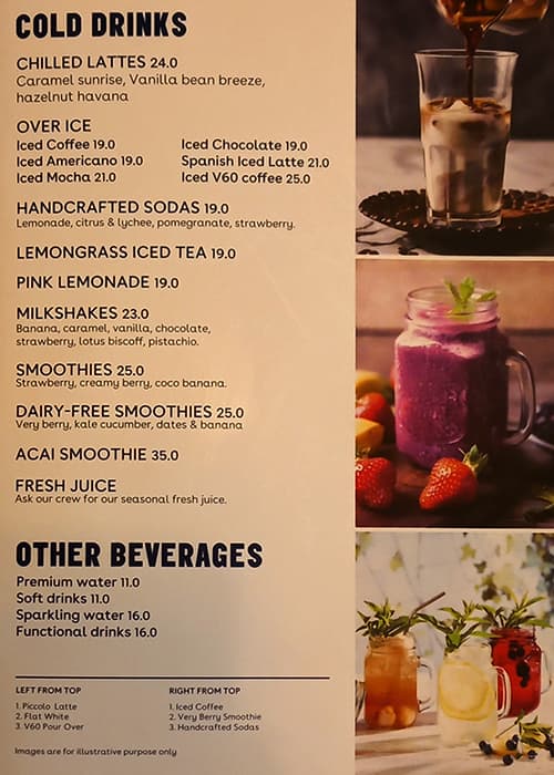 Menu at Jamaica Blue cafe, Dubai, Ground Floor