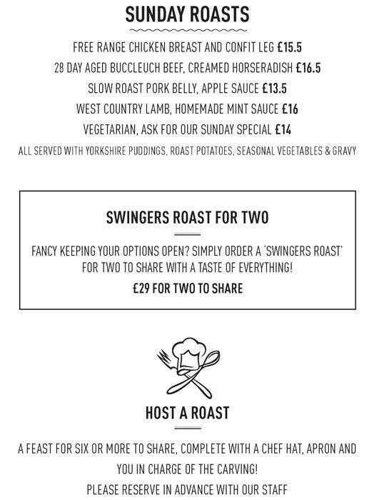 Menu at Clapham North pub & bar, London, 409 Clapham Rd