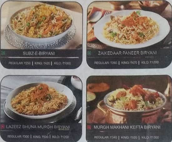Behrouz Biryani Menu, Menu for Behrouz Biryani, Mayur Vihar Phase 3 ...