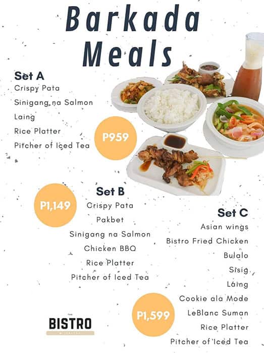 Menu at The Bistro by LeBlanc cafe, Antipolo