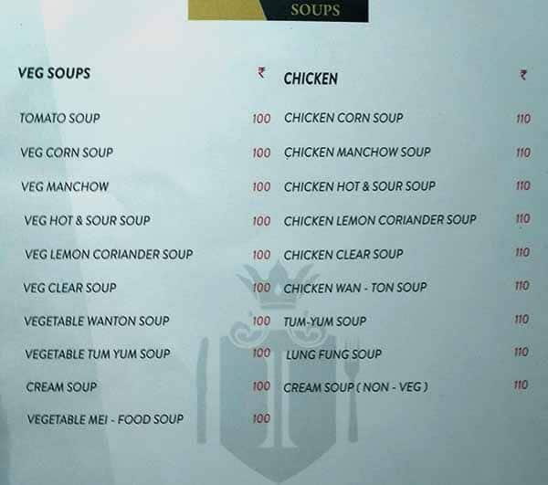 Menu of Ikraam Restaurant, Charminar, Hyderabad