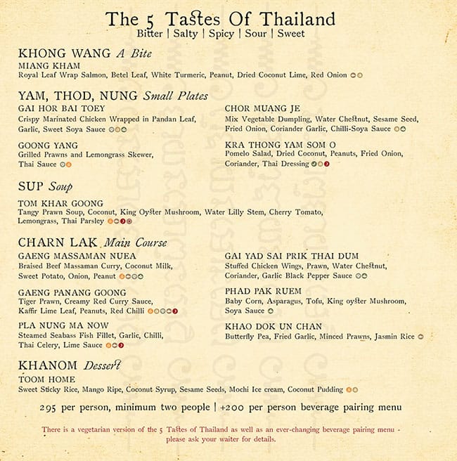 Pai Thai - Jumeirah Al Qasr, Madinat Jumeirah, Dubai का मेनू - Zomato