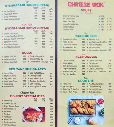 Menu of Agarwal Sweets, Sarita Vihar, New Delhi