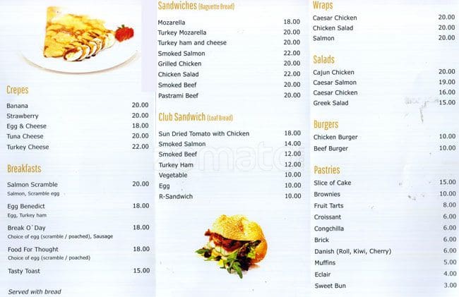 Menu at Dudu Coffee Shop cafe, Dubai