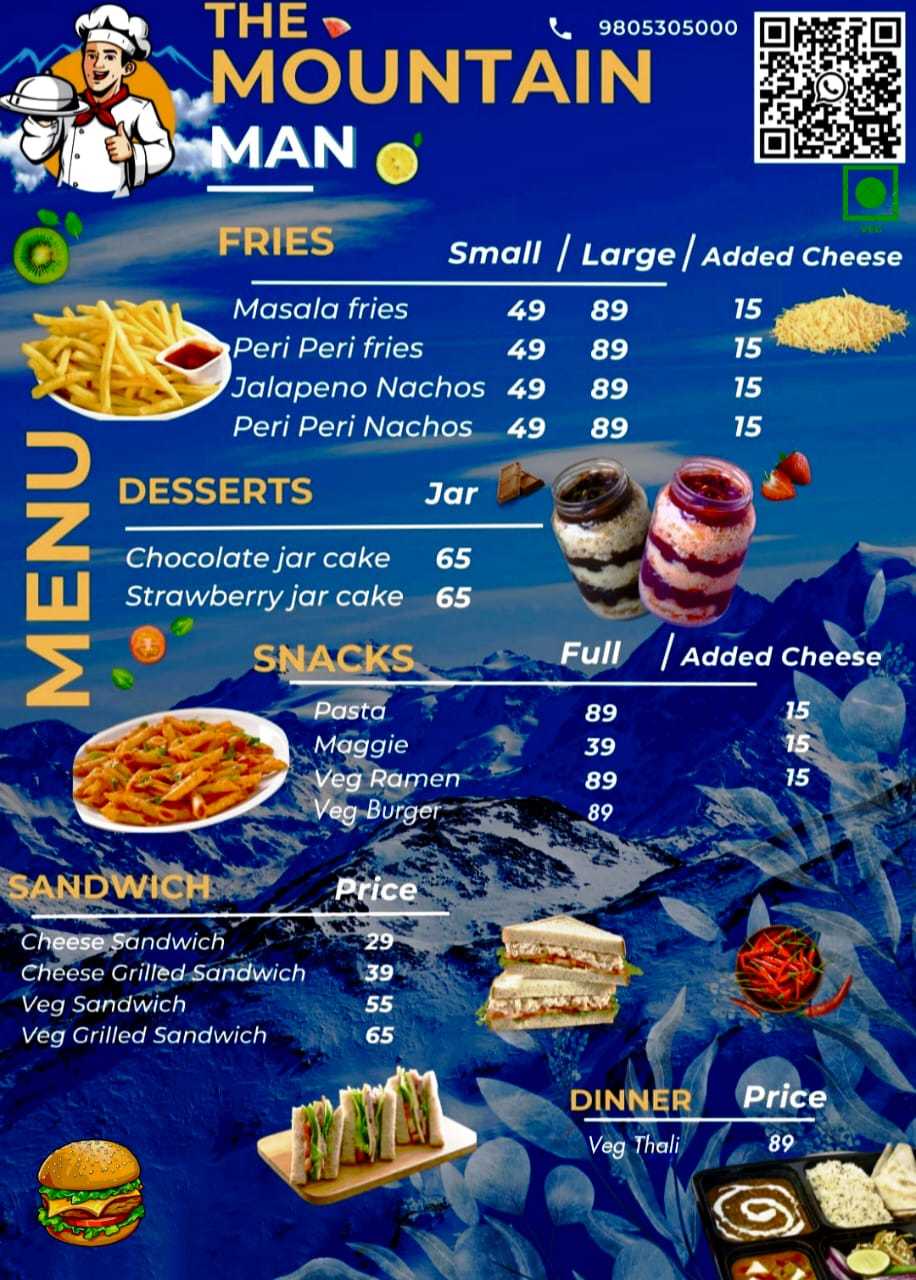 Menu of The Mountain Man, Old Panvel, Navi Mumbai