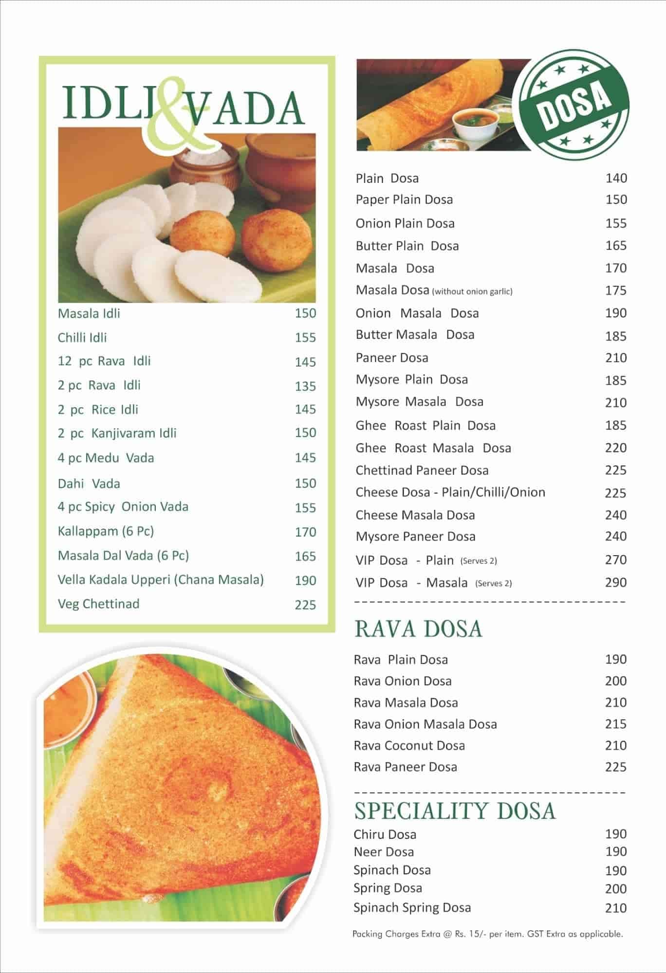Menu of Kerala Express KTG, Sector 11, Noida