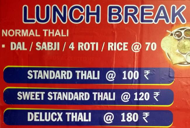 Menu at The Lunch Break, Gurugram