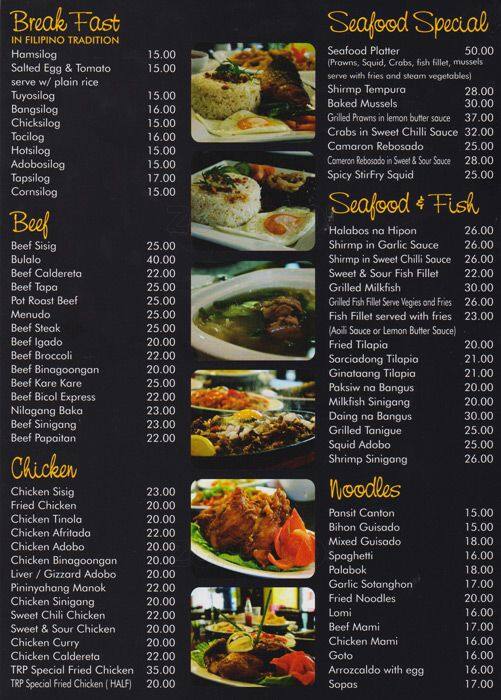 Resto Pinoy Menu Menu For Resto Pinoy Al Markaziya Abu Dhabi Zomato