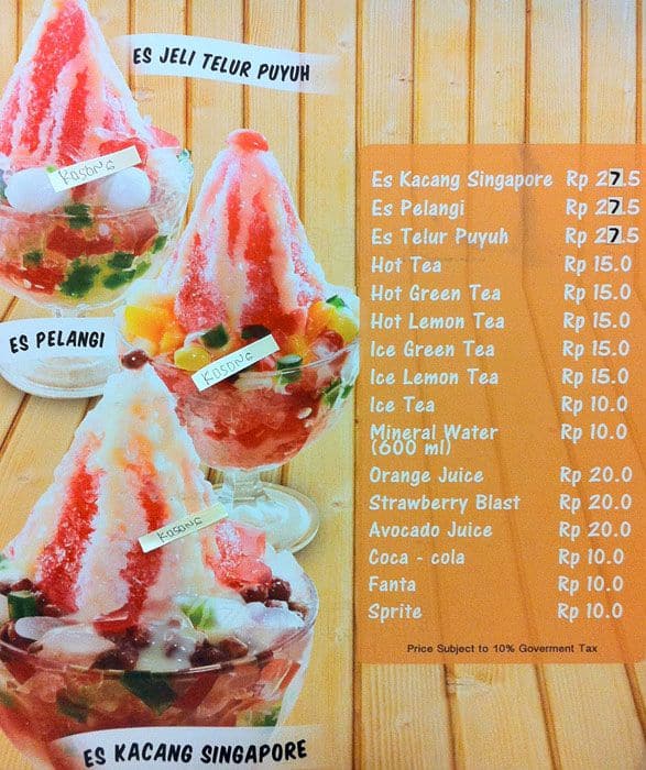 Menu at Yong Tau Fu restaurant, West Jakarta, Mal Taman Anggrek Jl ...