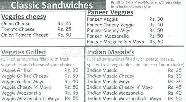 Menu at Snacks Yard - The Cafe, Indore