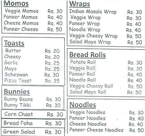 Menu at Snacks Yard - The Cafe, Indore