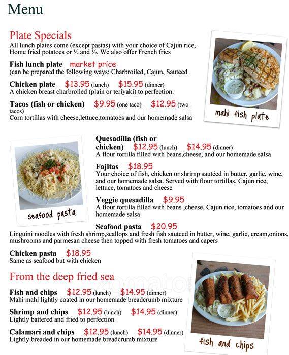 Menu at Paia Fish Market restaurant, Paia, 100 Baldwin Ave