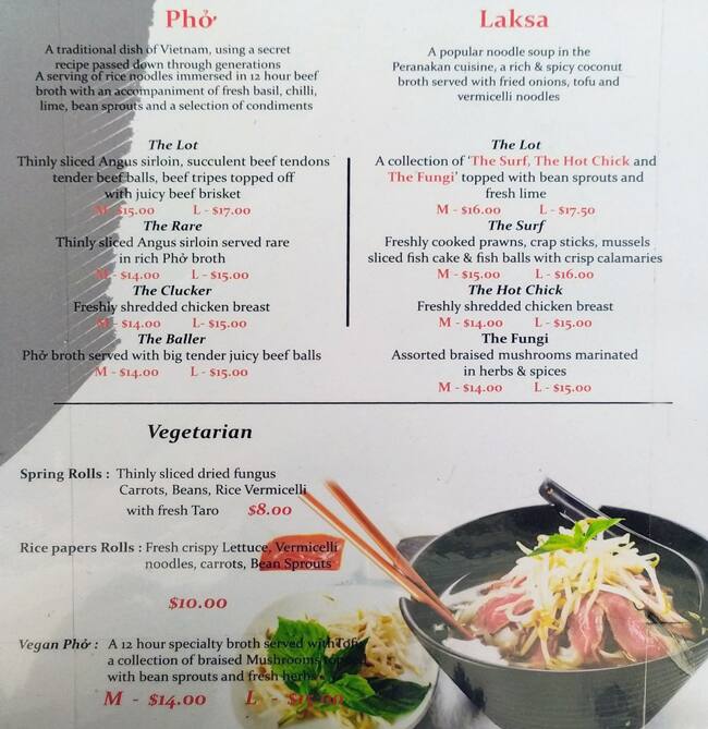 Menu at Table 9 Restaurant, Newtown, 124 King St