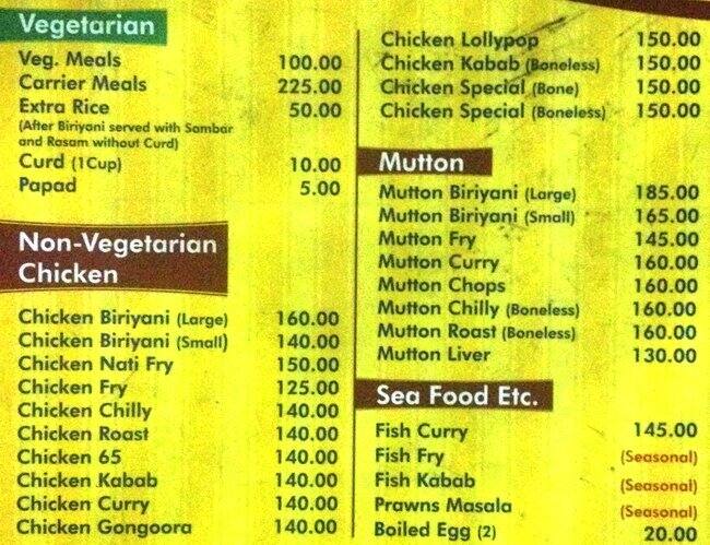 Hotel Navayuga Menu, Menu for Hotel Navayuga, Majestic, Bangalore - Zomato