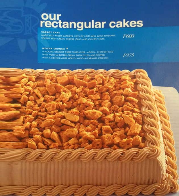 Menu at Sans Rival desserts, Cebu City, Sergio Osmeña Boulevard G/F